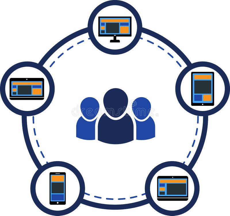 Connection stock vector. Illustration of circle, phone - 66441590