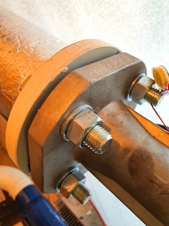 Connection Element on the Water Pipe Stock Photo - Image of shim ...