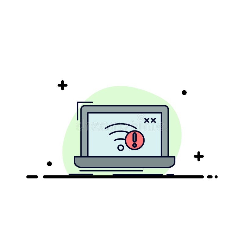 Connection, Error, Internet, Lost, Internet Flat Color Icon Vector ...