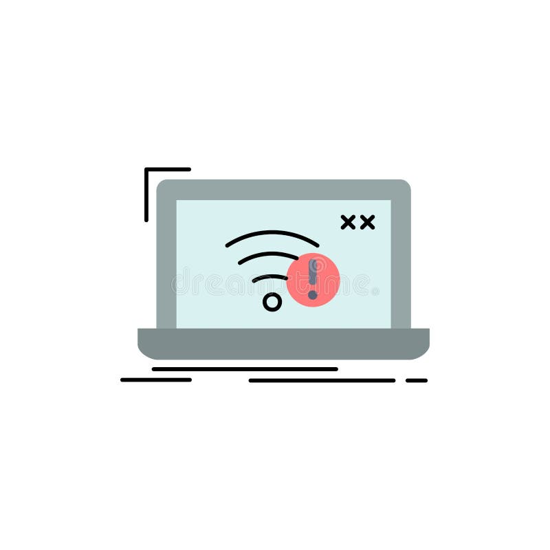 Connection, Error, Internet, Lost, Internet White Glyph Icon Colorful ...