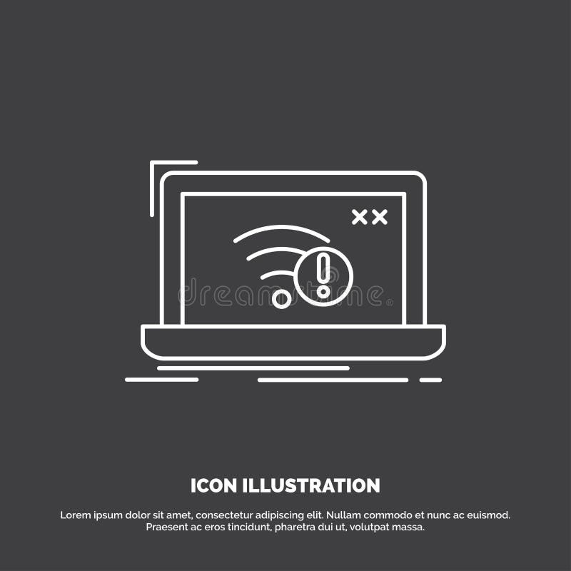 Connection, Error, Internet, Lost, Internet Icon. Line Vector Symbol ...