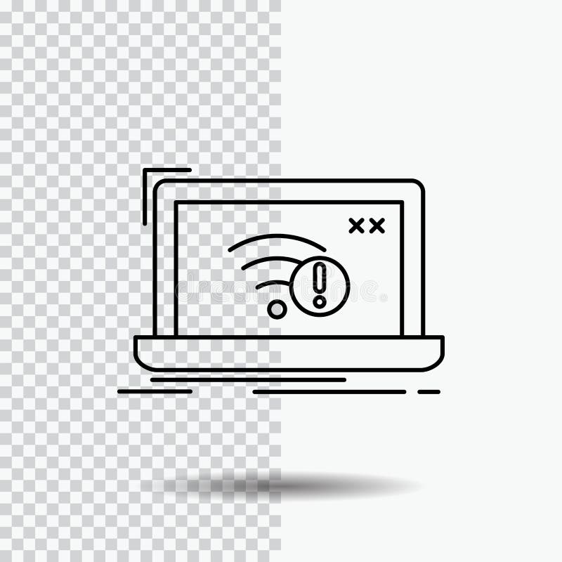 Connection, Error, Internet, Lost, Internet Line Icon on Transparent ...