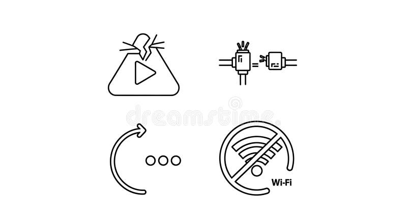 Broken Video Playback Symbol Stock Illustrations – 6 Broken Video ...