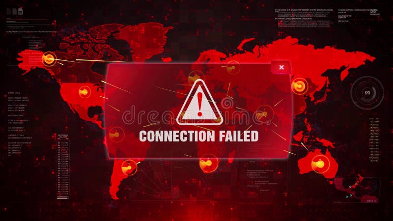 Connection Interrupted Warning Alert Error Message Flashing On Screen Computer System Crash