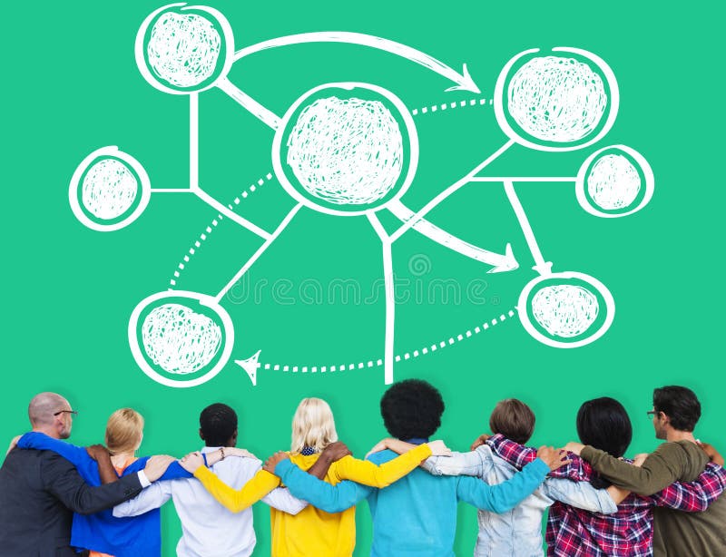 Connection Global Communications Corporate Networking Concept Stock ...