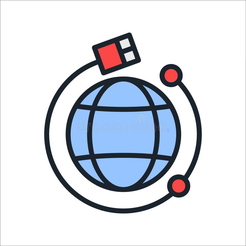 Connection Global Icon Color Illustration Design Stock Vector ...