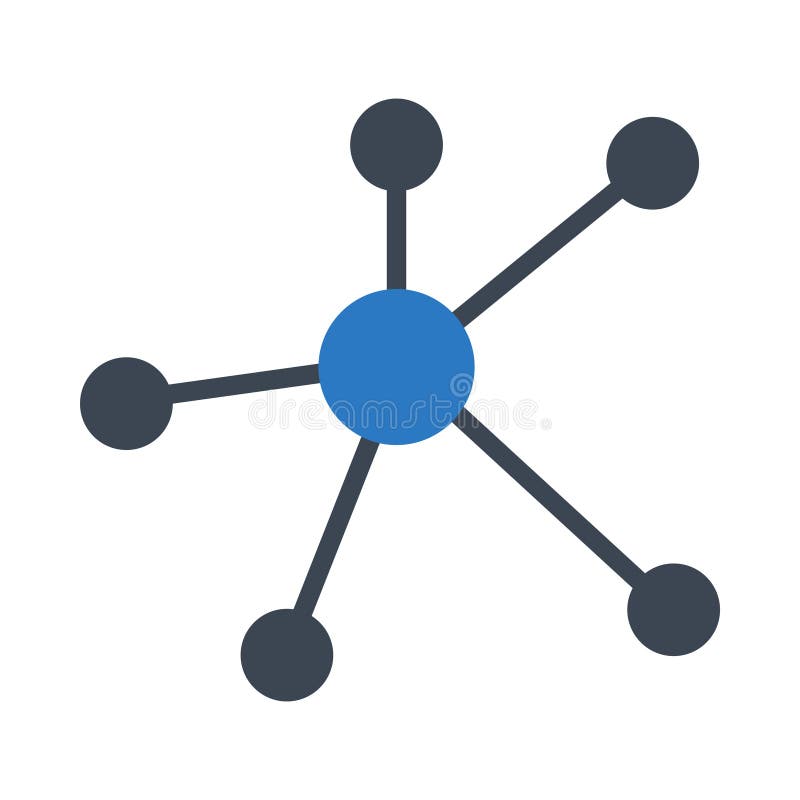 Connection Glyph Colour Vector Icon Stock Vector - Illustration of flat ...