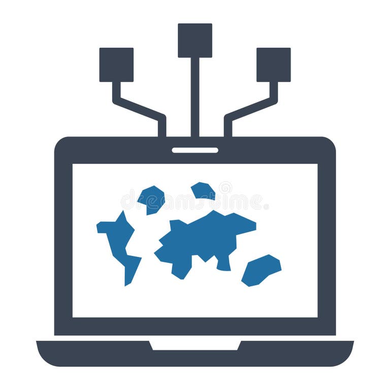 Connection Glyph Isolated Vector Icon Which Can Easily Modify or Edit ...