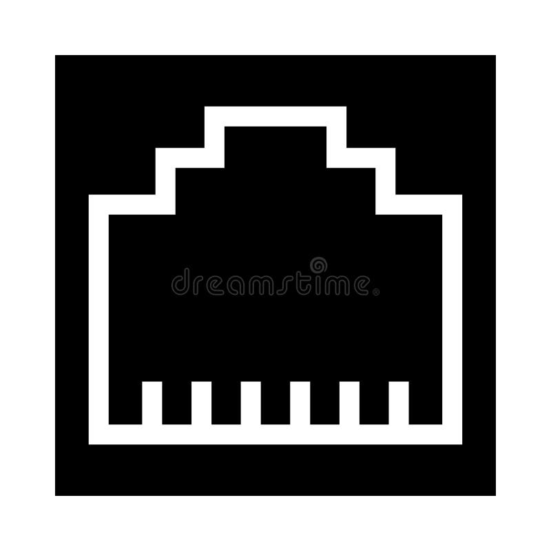 Connection Glyphs Double Color Icon Stock Illustration - Illustration ...