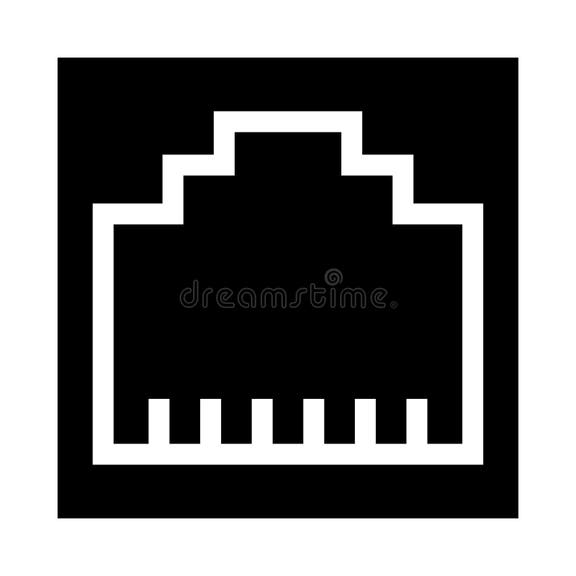 Connection glyphs icon stock illustration. Illustration of media ...