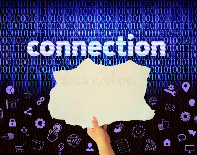 Connection, Hands Holding Blank Paper Stock Image - Image of google ...