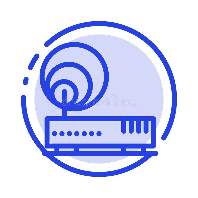 Connection, Hardware, Internet, Network Blue Dotted Line Line Icon ...