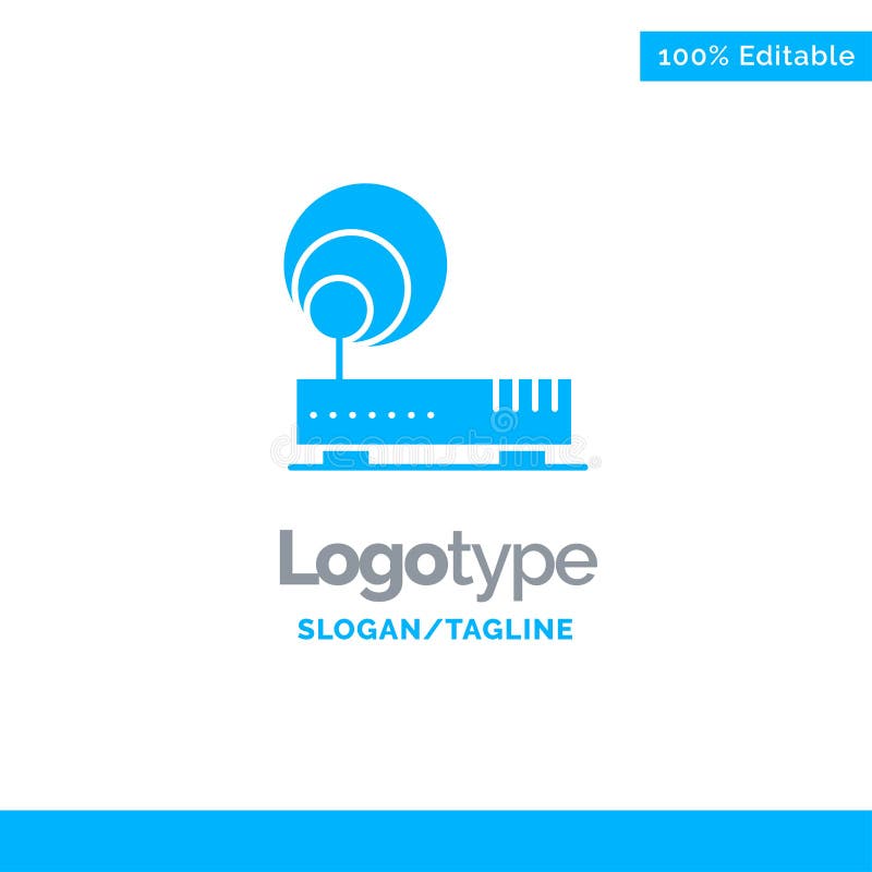Connection, Hardware, Internet, Network Blue Solid Logo Template. Place ...