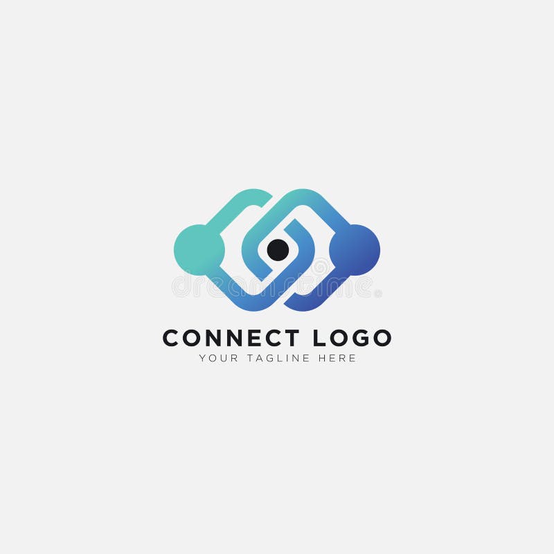 Connection Human Logo Vector Partnership Connect Stock Vector ...