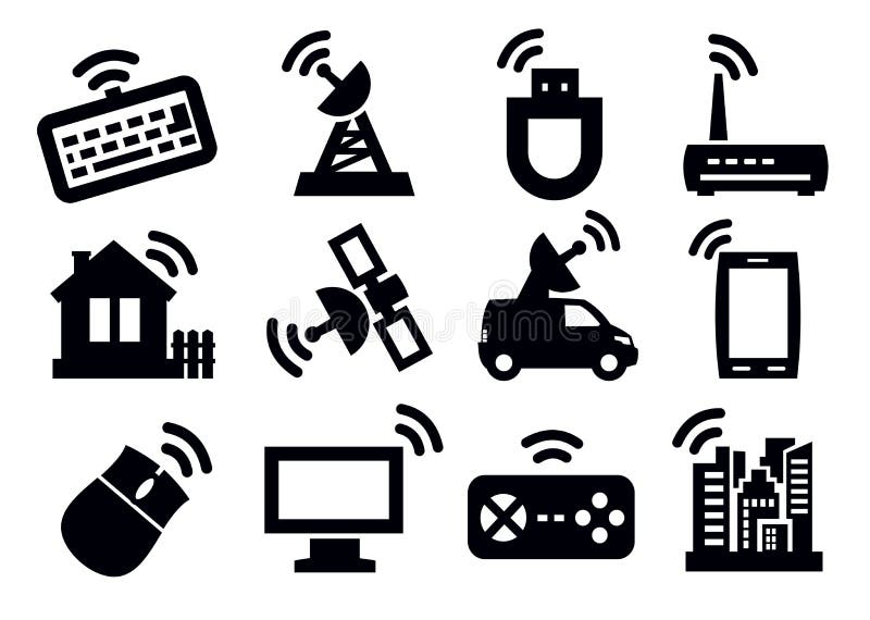 Connection icon set stock vector. Illustration of mouse - 30965033