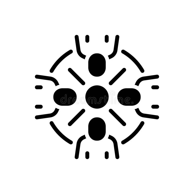 Black Solid Icon for Connection, Unity and Team Stock Vector ...