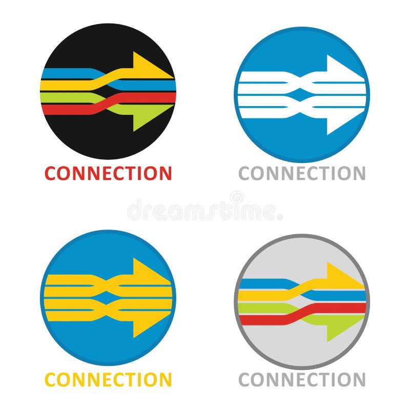 Connection Icons. Digital Network Connections Stock Vector ...