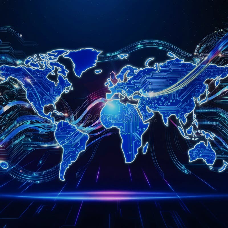 Information Society. Planet Stock Illustration - Illustration of ...