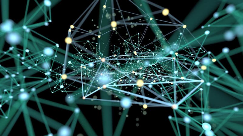 Connection Structures with Nodes Stock Video - Video of fiber, hexagon ...