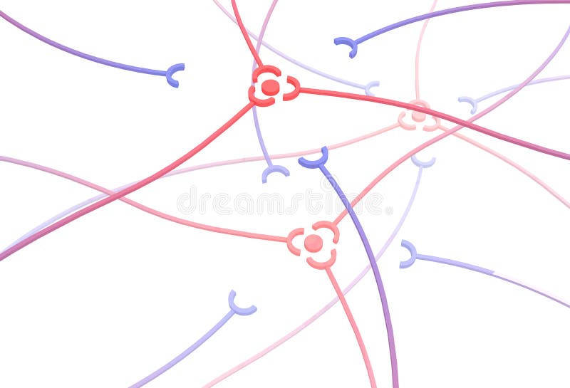 Connection Link Three Red stock illustration. Illustration of join ...