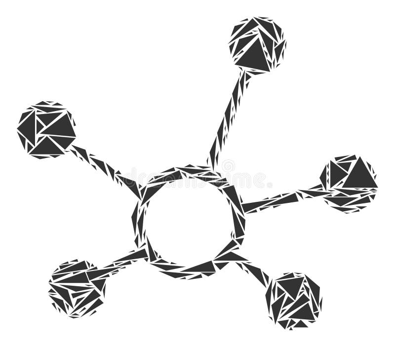 Connection Links Mosaic of Triangles Stock Vector - Illustration of ...