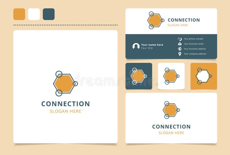 Connection Logo Concept Featuring Interconnected Nodes Forming a ...