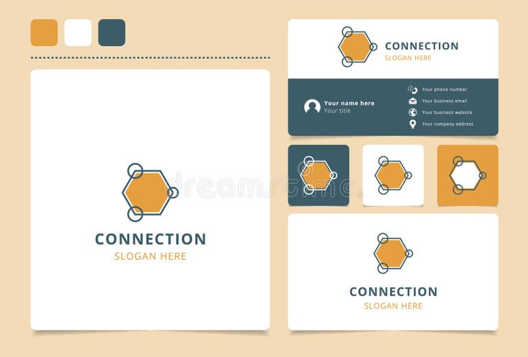 Connection Logo Concept Featuring Interconnected Nodes Forming a ...