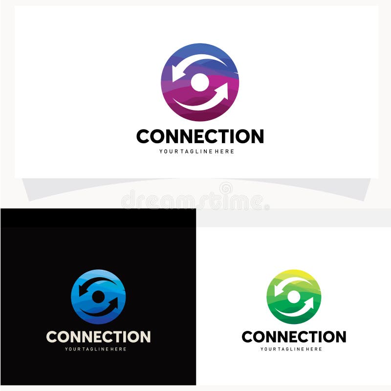 Connection Logo Design Template Stock Vector - Illustration of linkage ...