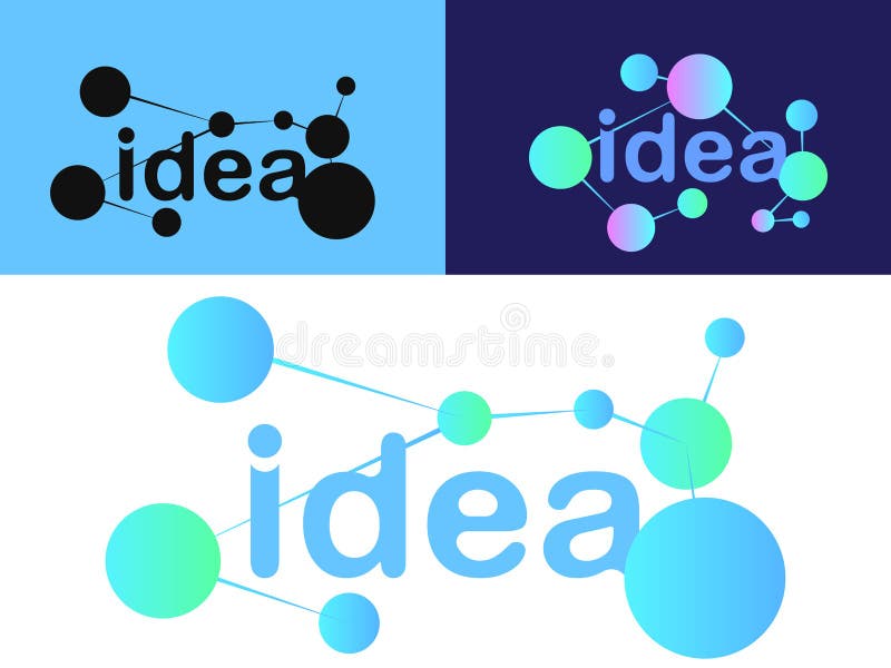 Connection Logo Design Templates Vector Set Abstract. Global Network ...