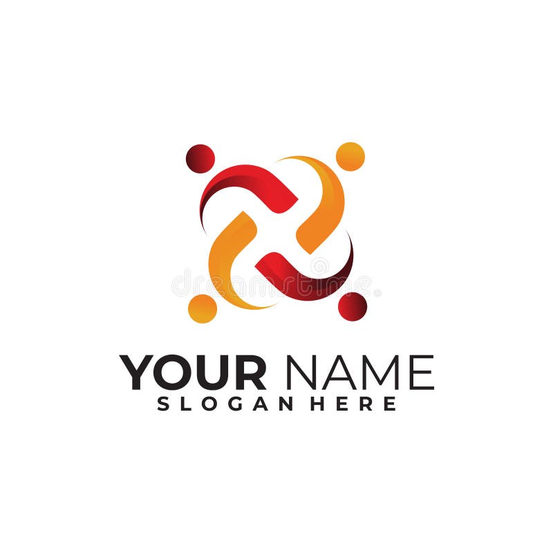 Connection Logo Vector Design Template Stock Vector - Illustration of ...