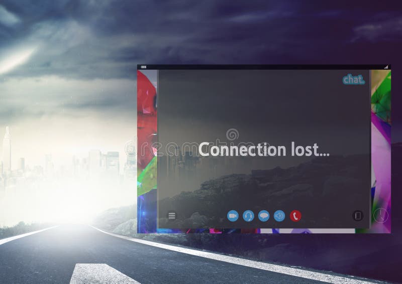 Connection Lost Social Video Chat App Interface Stock Photo - Image of ...