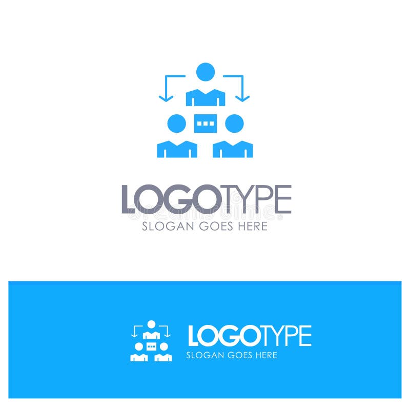 Connection, Meeting, Office, Communication Blue Solid Logo with Place ...