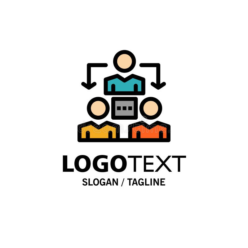 Connection, Meeting, Office, Communication Business Logo Template. Flat ...