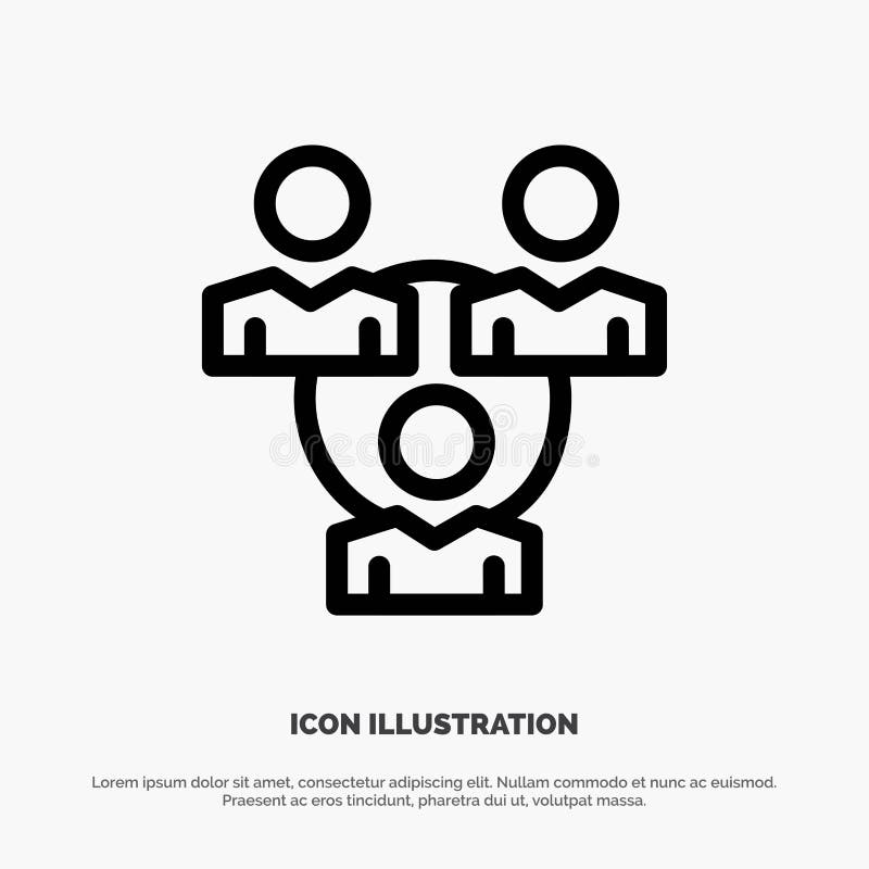 Connection, Meeting, Office, Communication Line Icon Vector Stock ...