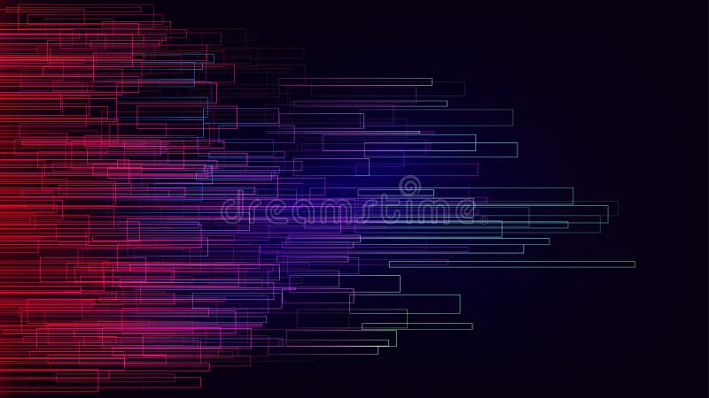 Connection Neon Light Geometric Speed Lines Stock Vector - Illustration ...