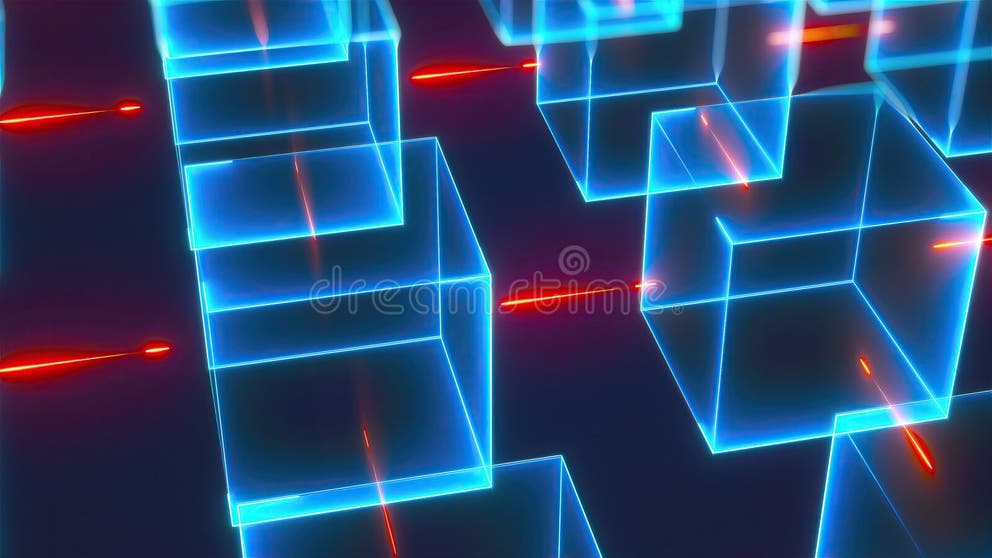 Connection neon Structure stock illustration. Illustration of neon ...