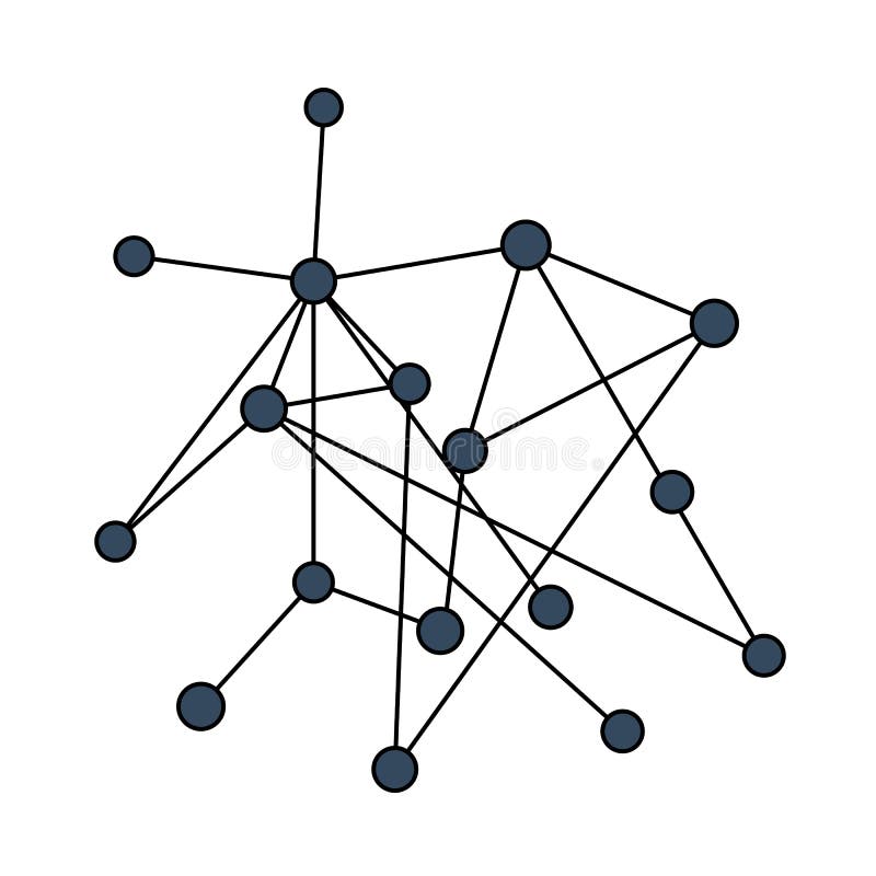 Connection Net Icon stock vector. Illustration of point - 198422590