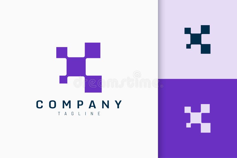 Connection or Network Logo in Square Shape Represent Technology Stock ...
