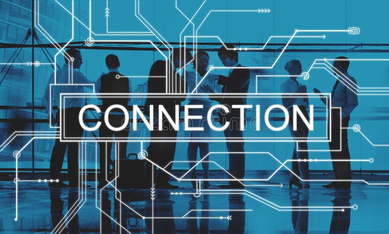 Connection Network Online Social Media Circuit Board Concept Stock ...