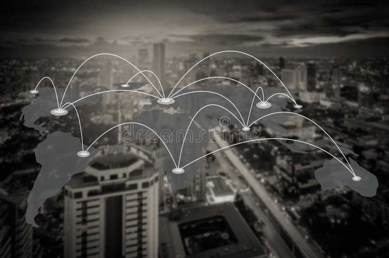 Connection and Network System Concept Stock Image - Image of global ...