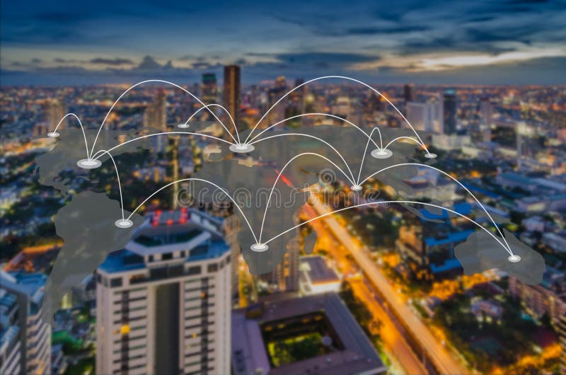 Connection and Network System Concept Stock Image - Image of connecting ...