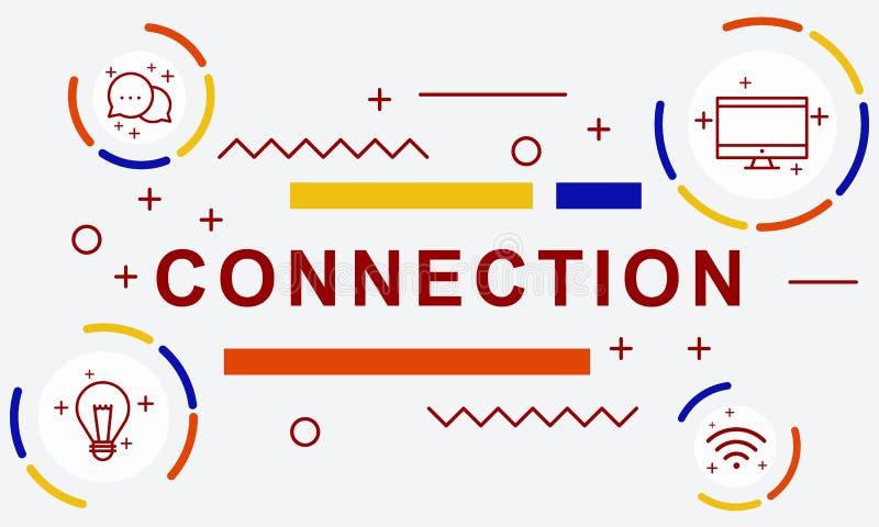 Connection Networking Online Social Network Concept Stock Illustration ...