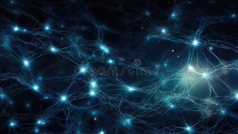 Connection Neuron Network Matrix Stock Illustration - Illustration of ...