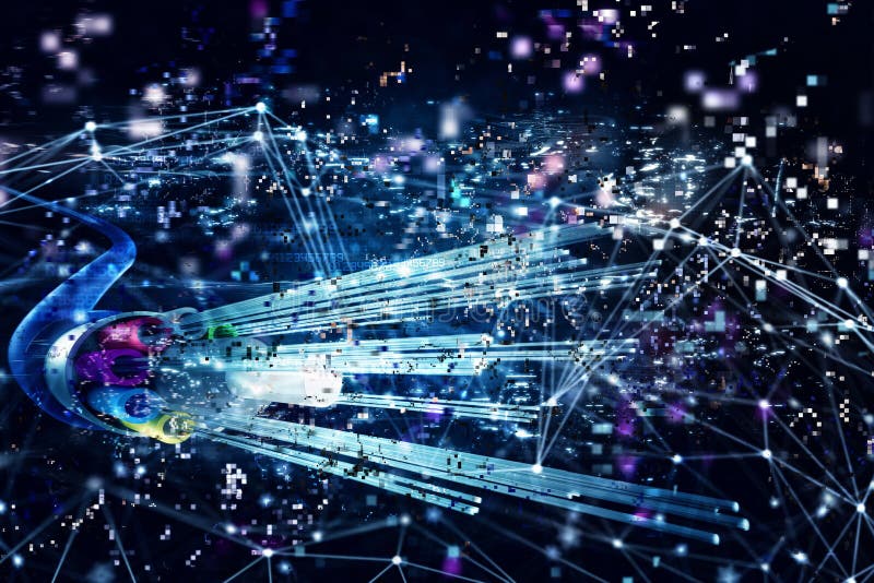 Fast internet concept stock photo. Image of code, binary - 46657984