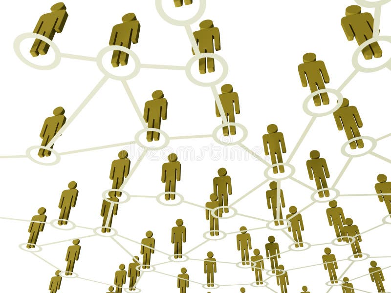 Network of People - Communication Links Stock Illustration ...