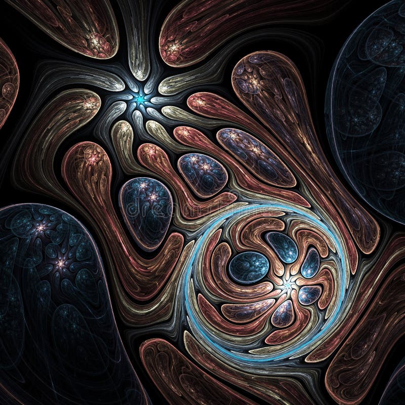 A Connection of Planets in Outer Space Stock Illustration ...