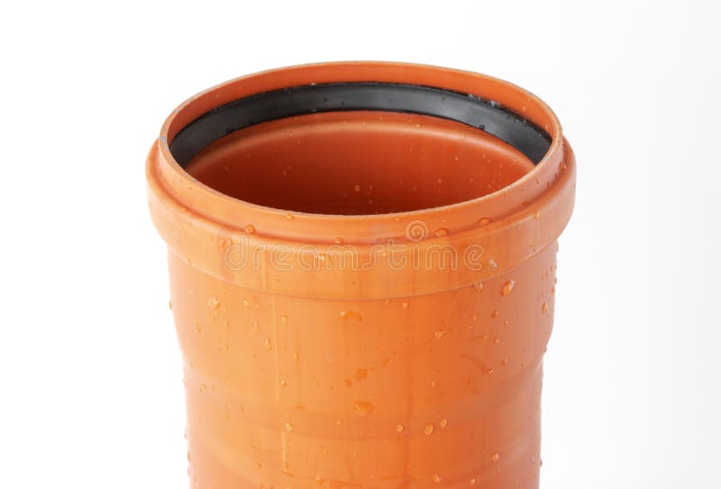 Connection Plumbing Plastic Pipe with Water Drops Stock Image - Image ...