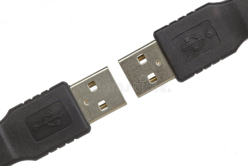 Two USB connectors stock photo. Image of periphals, data - 485836