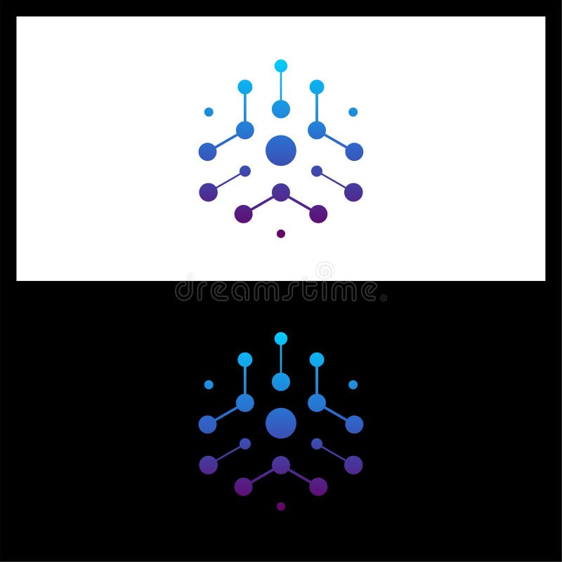 Connection Round Point Logo Stock Vector - Illustration of business ...