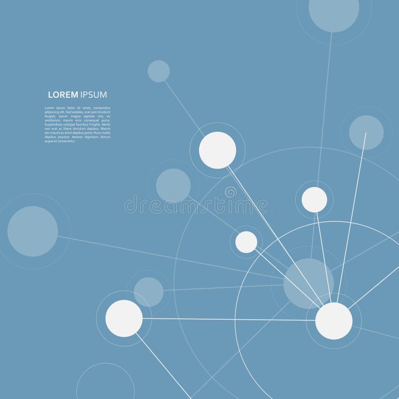 Connection Science Molecule Background Stock Illustration